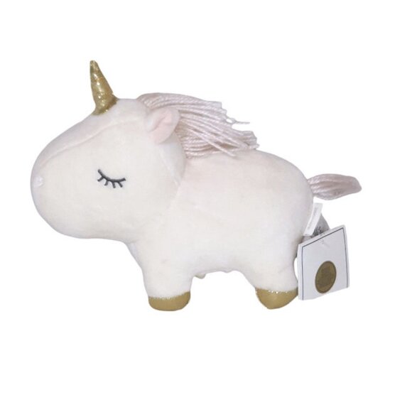 H&M | Toys | Hm Home Ivory Gold Unicorn Lovey Sewn Eyes Soft Plush ...